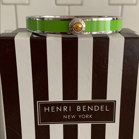 henri bendel | Jewelry | Henri Bendel Green And Silver Enamel Bracelet ...